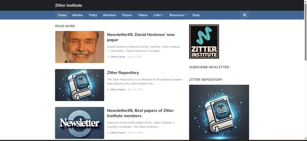 The Zitter Institute – THE PHYSICS DETECTIVE